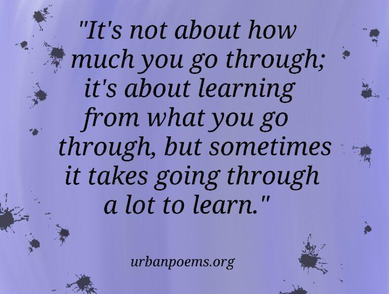 Learn Something - Urban Poems
